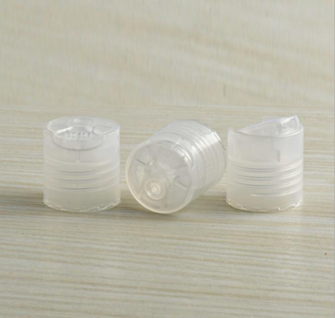 Transparent Clear Flip Top Dispensing Caps Chemical Resistant